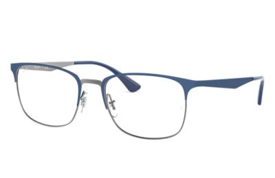 Ray Ban Rb6421 Eyeglasses Blue Frame Clear Lenses Polarized 52-18 ...