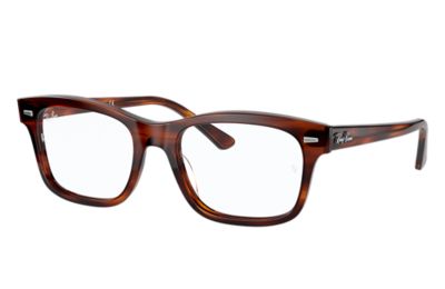 Lunettes de vue Ray-Ban RB5383 Havana rayé rouge - Acétate ...